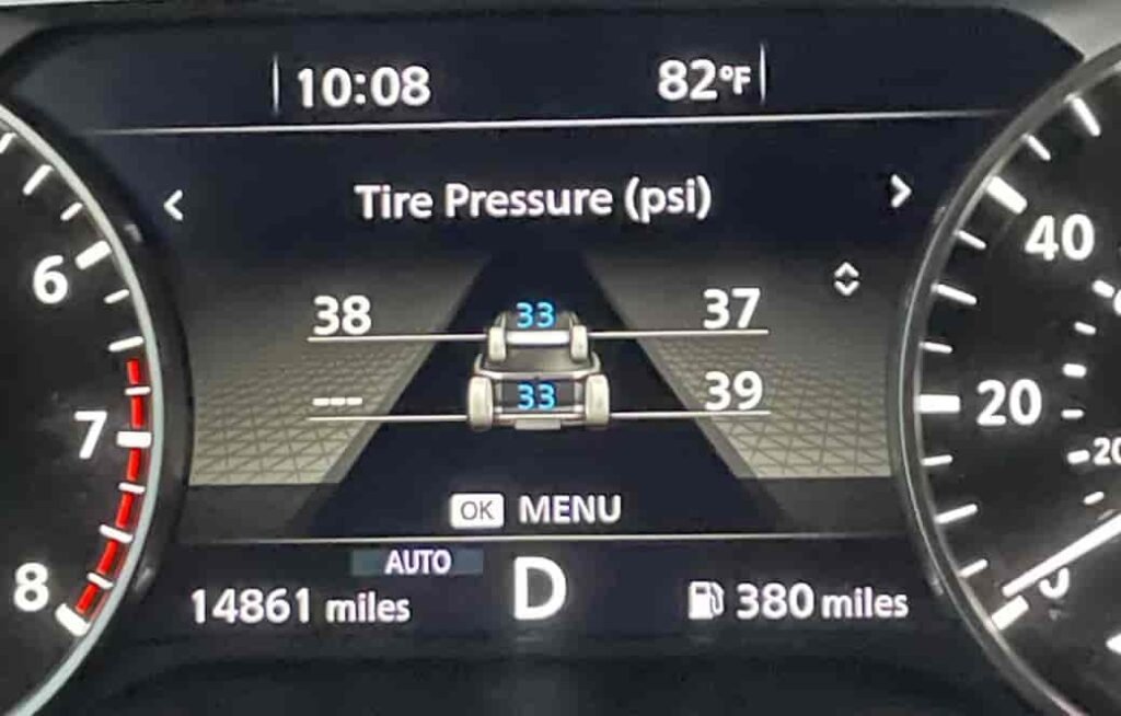 Air Pressure For Nissan Altima